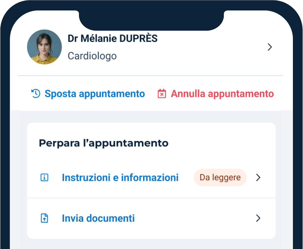 Condivisione dei documenti | Doctolib - Salute
