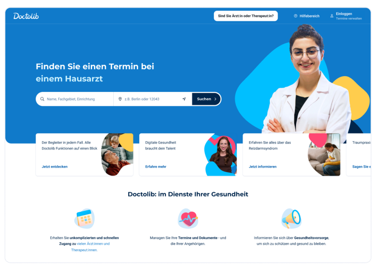 Digitale Gesundheitsloesung - Doctolib Pro - Deutschland