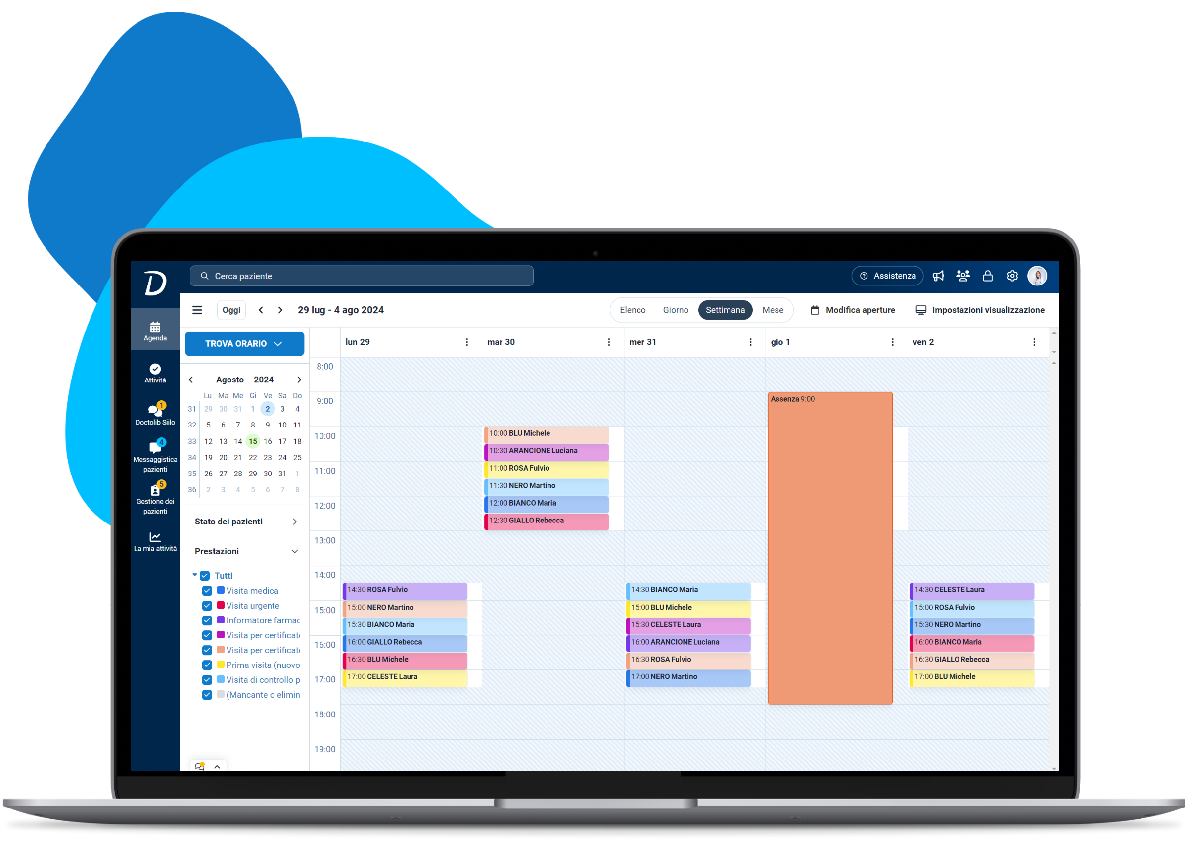 Gestione dello studio e dell'agenda - Doctolib Pro - Italia
