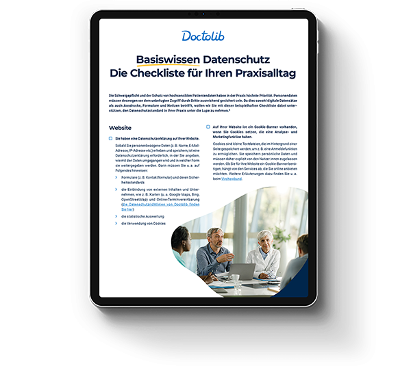 Datenschutz in der Arztpraxis | Doctolib