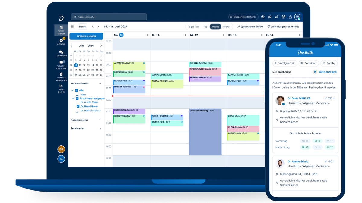 Digitales Termin- und Patientenmanagement für das Praxisteam | Doctolib