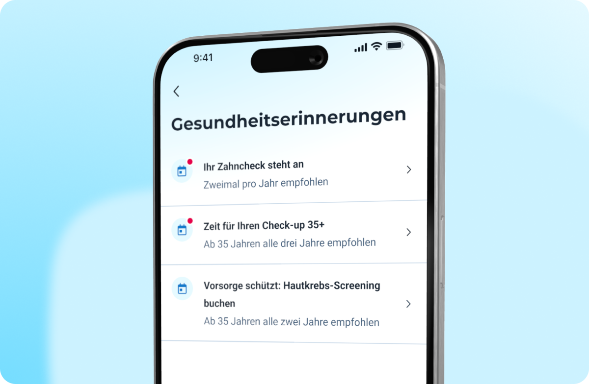 Health check up reminders & preventive care | Doctolib